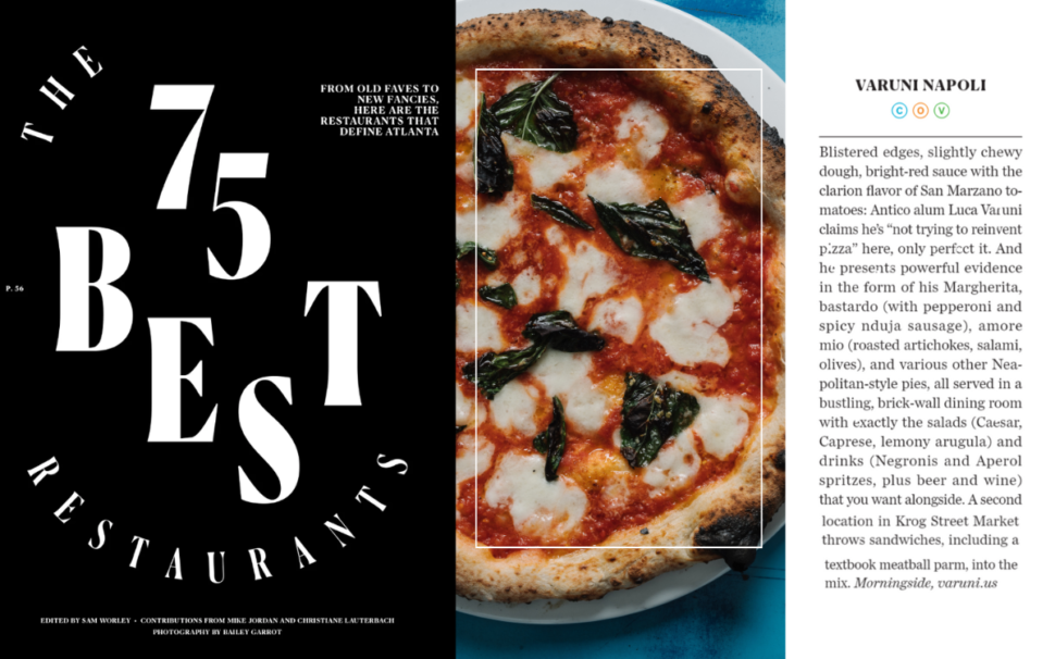 Varuni Napoli Named Best Restaurant in Atlanta by Atlanta Magazine ...