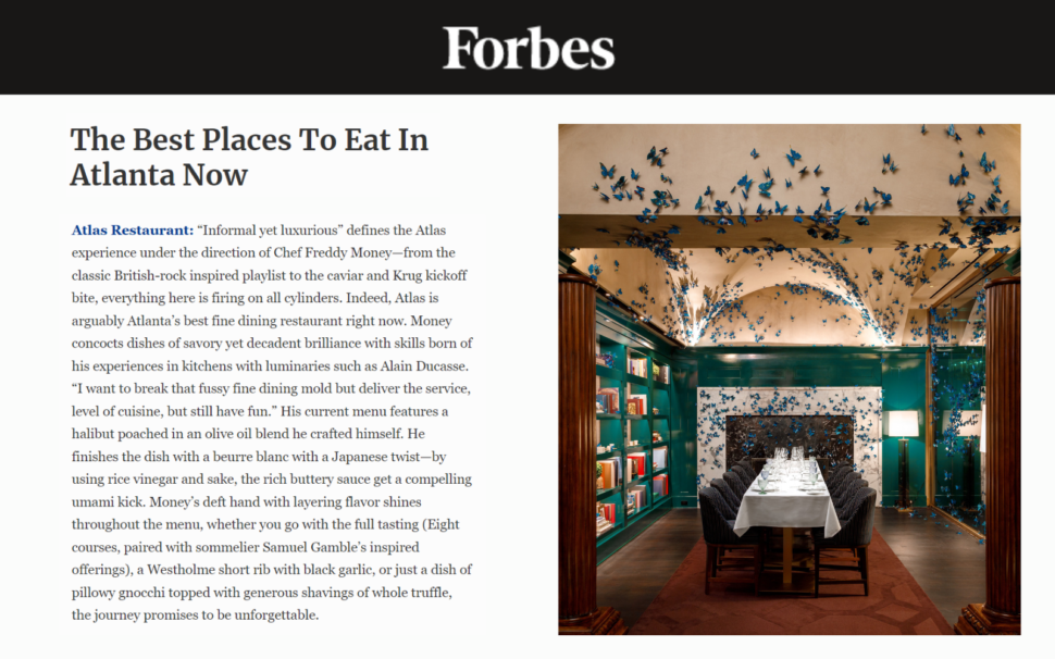 Forbes Names Atlas Best Place To Eat In Atlanta | 360 Media
